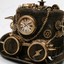 Attitude Studio Gold Steampunk Time Traveler Goggles Top Hat Novelty ...