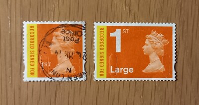 Complete GB used stamp set: 2009 Recorded Signed For machin definitives ...