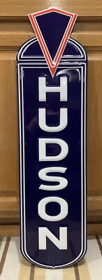Hudson Car Sign Gas Oil Garage Wall Decor Parts Tools Vintage Style Bar ...