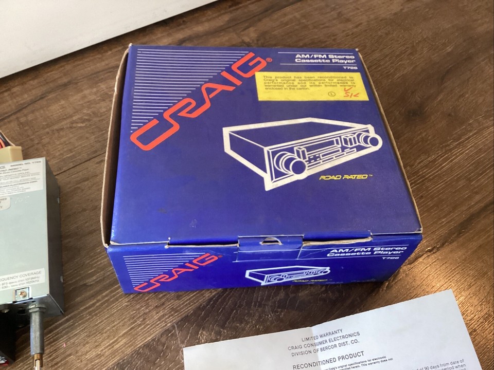 NOS New Vintage In Dash Craig T726 AM/FM Stereo Cassette Player Road ...