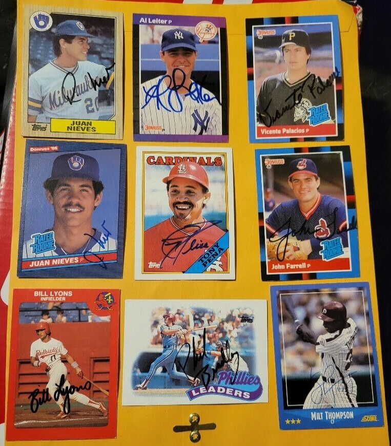 9 CARD MLB AUTO LOT ... TONY PENA ETC ~ St. Louis Cardinals ~ Rookie ...