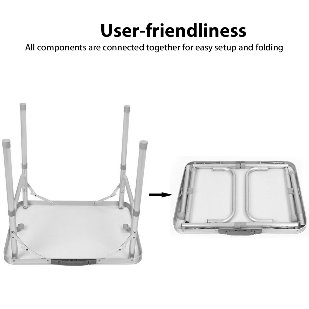 Weisshorn CAMP-T-MDF-60 Foldable Camping Table 60 x 45cm - White for ...