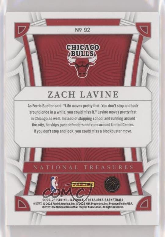 2022-23 Panini National Treasures /99 Zach LaVine #92 | eBay UK