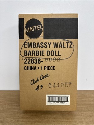 Embassy Waltz Barbie 22836 SEALED SHIPPER Official Collector Club ...