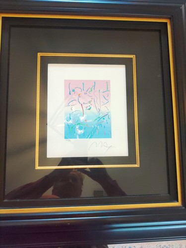 Pop Art Peter Max Midnight Profile Signed Serigraph Beautiful Framing ...
