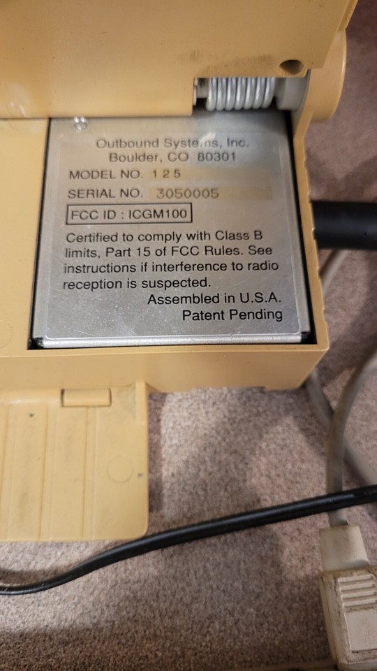 Extremely Rare Museum Item Apple/Mac Clone Outbound Systems Model 125 ...