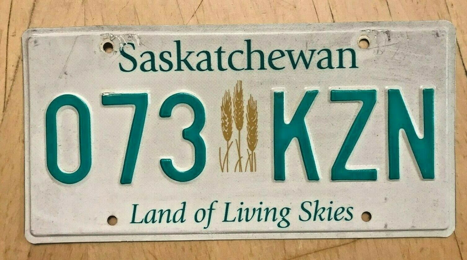 SASKATCHEWAN CANADA WHEAT GRAPHIC LICENSE PLATE " 073 KZN " LAND OF ...
