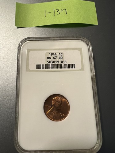 NGC MS67 RD 1944 1 Cent Penny | eBay