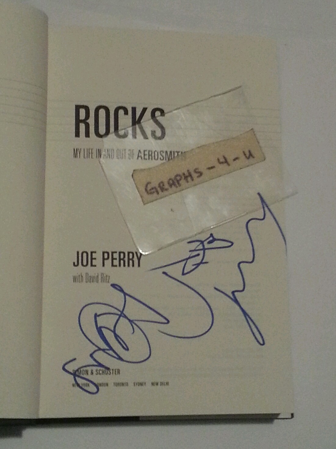 Joe Perry Signed Aerosmith Autograph Book with Wings COA b | eBay