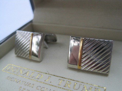 Donald Trump Signature Collection Rectangular Diagonal Stripe Cufflinks ...