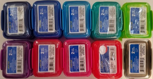LOCK-TOP Snack Containers w Lids Stackable 5.2 Fl Oz, 2/Pk Select ...