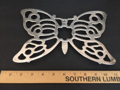 Vintage Silverplated Butterfly Shaped Trivet - Leonard | eBay