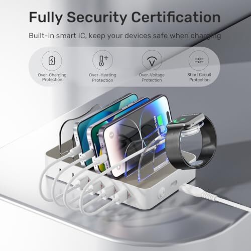 Multi USB Charging Station - 6 Port USB C Charging Dock with 2 PD 20W ...