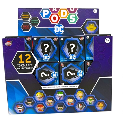 Nano Pods DC Super Heroes & Super Villains Box of 24 Mystery Sealed ...