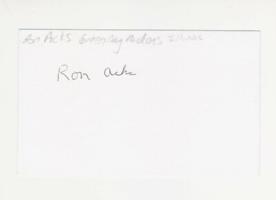 RON ACKS GREEN BAY PACKERS ILLINOIS AUTOGRAPHED INDEX CARD DECEASED | eBay