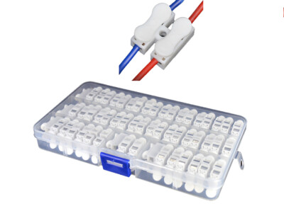 55Pcs 2P CH2 Premium Quick Spring Wire Connector Electrical Clamp ...