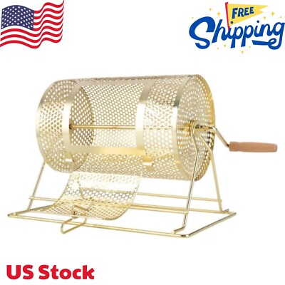 Spinning Raffle Drum - Large Gold Brass Plated Ticket Mixer and Handle ...