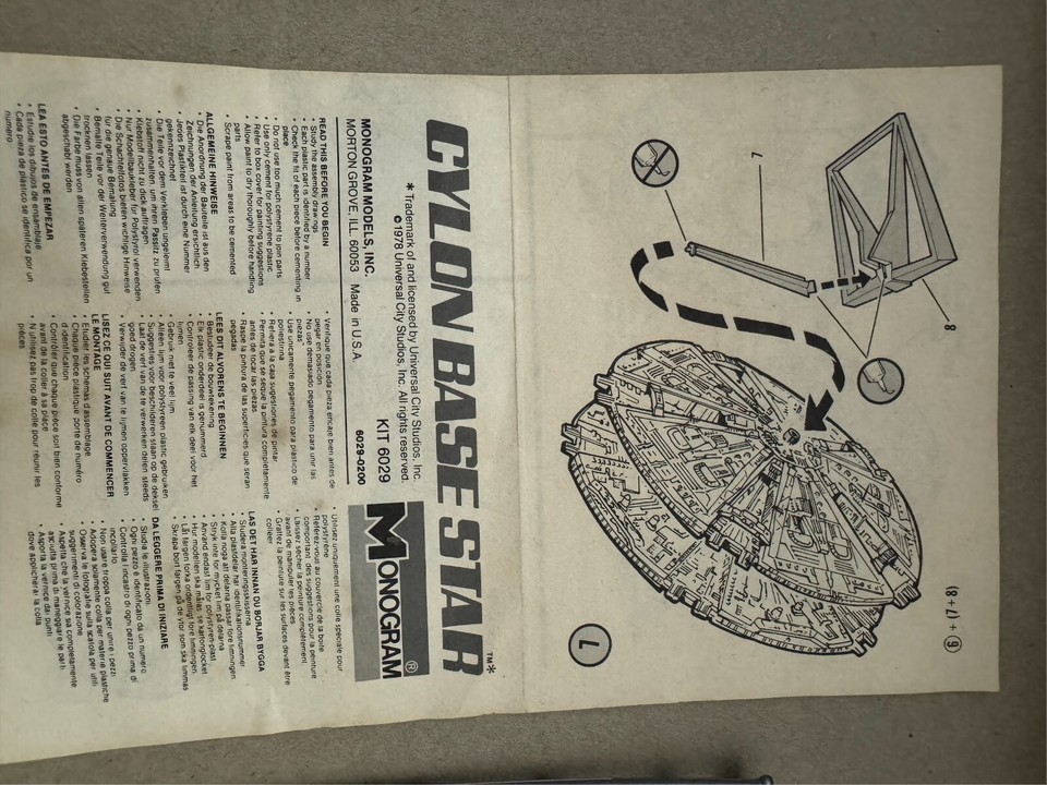 CYLON BASESTAR Original vintage 1978 kit Battlestar Galactica Star ...