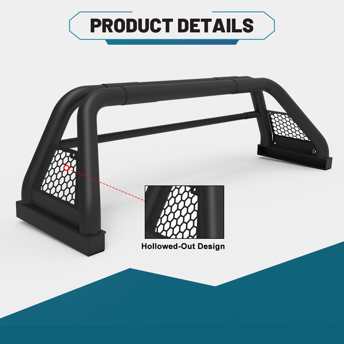 Roll Sport Bar Chase Rack Bed Bar Steel For 1994-2025 Dodge Ram 1500 ...