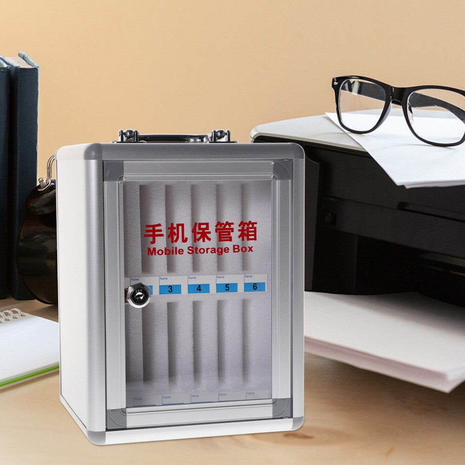 Wall- Mounted Cell Phones Storage Cabinet Mobile Safe Display Case | eBay