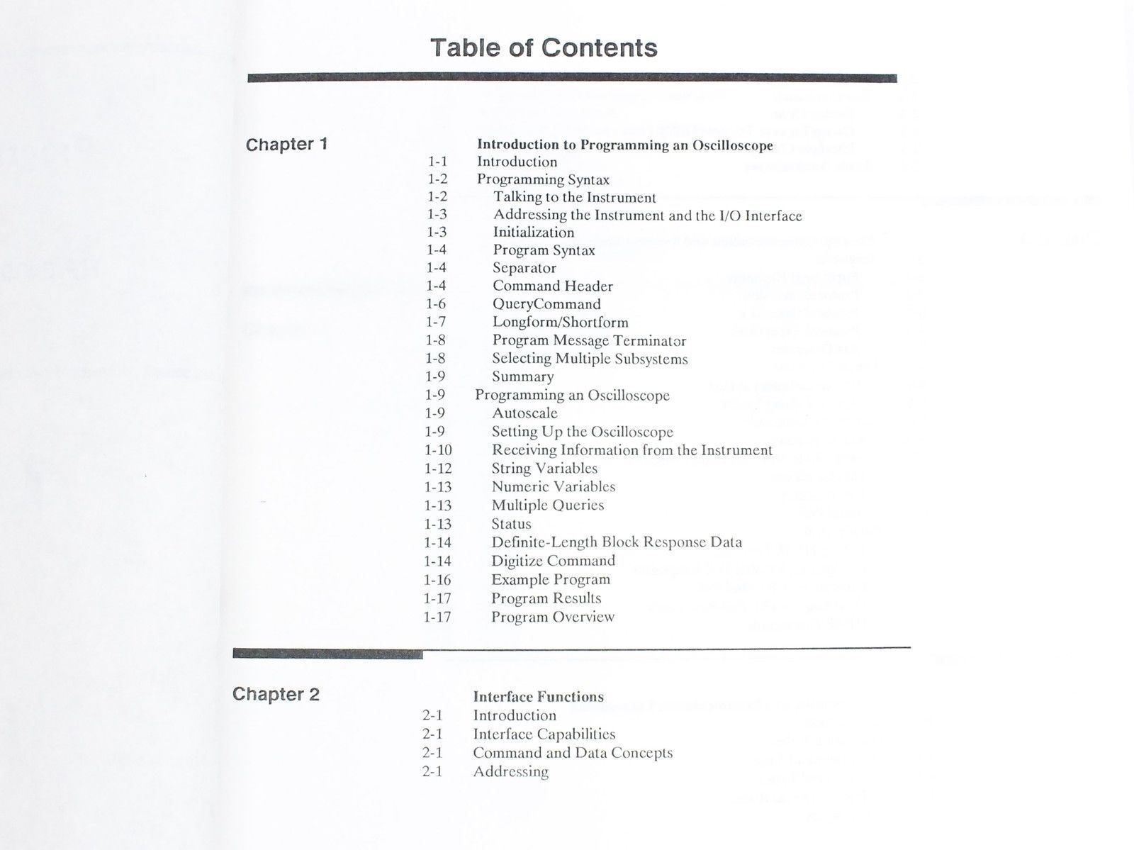 HP 54501A 100 MHz Digitizing Oscilloscope Programming Reference for ...