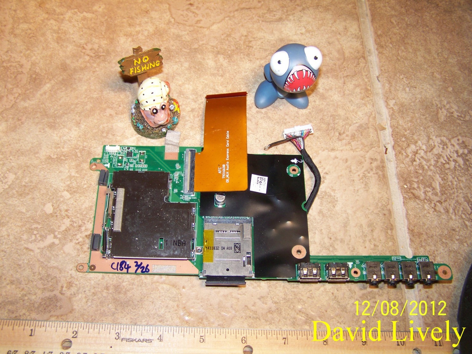 Dell F71XN Alienware M17X R2 USB Audio Jack Board With SD Card Reader ...