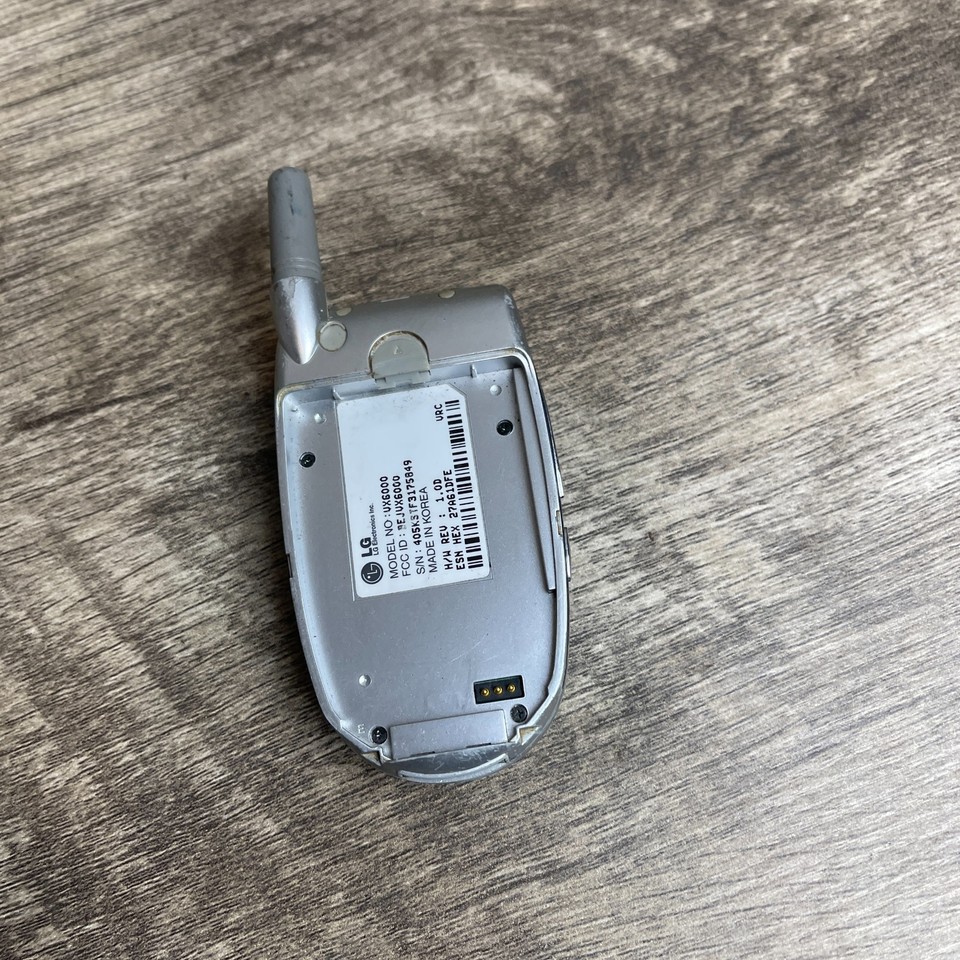 LG VX6000 Silver 120 x 160 Pixels 0.3MP Color Screen Verizon Flip ...