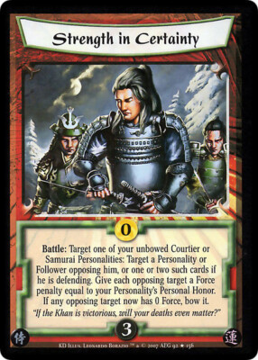 Legend of the Five Rings L5R CCG KD Khan's Defiance Strength in ...