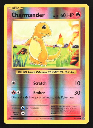 Pokemon Charmander 9/108 Evolutions Reverse Holo Common LP | eBay
