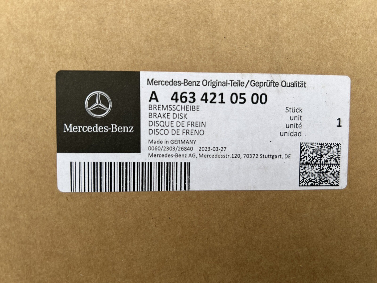 Mercedes-Benz G63 A4634210500 Bremsscheibensatz vorne original | eBay