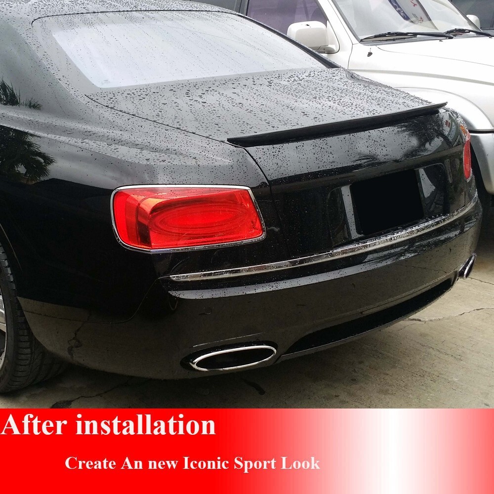 REAL CARBON Rear Trunk Spoiler Wing For Bentley Flying Spur W12 Sedan ...