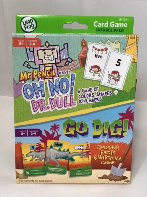 LEAP FROG Card Game Double Pack Mr Pencil OH NO! DR DULL & “Go Dig” New ...