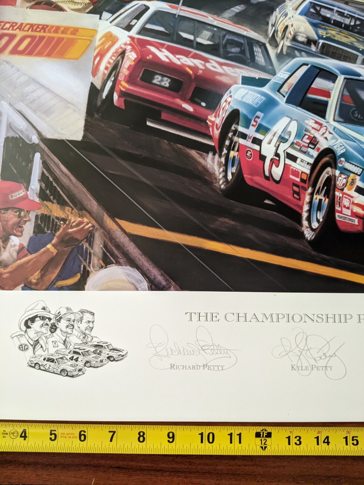 Richard Petty Lee Kyle Artist Impression Hand Signed The Championship ...