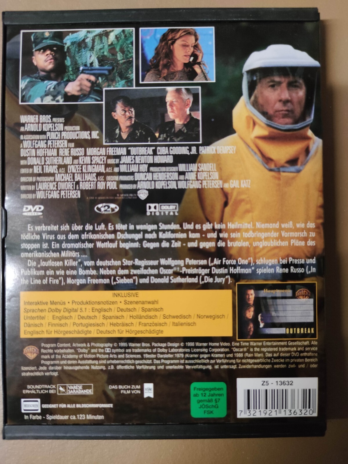 Outbreak - Lautlose Killer von Wolfgang Petersen | DVD | Zustand ...