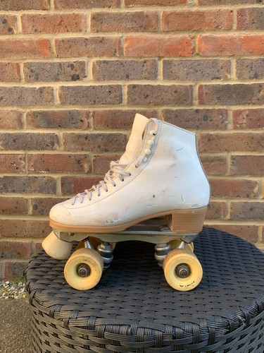 Women's White Riedell Vintage Model 121 Quad Roller Skates Sure Grip ...