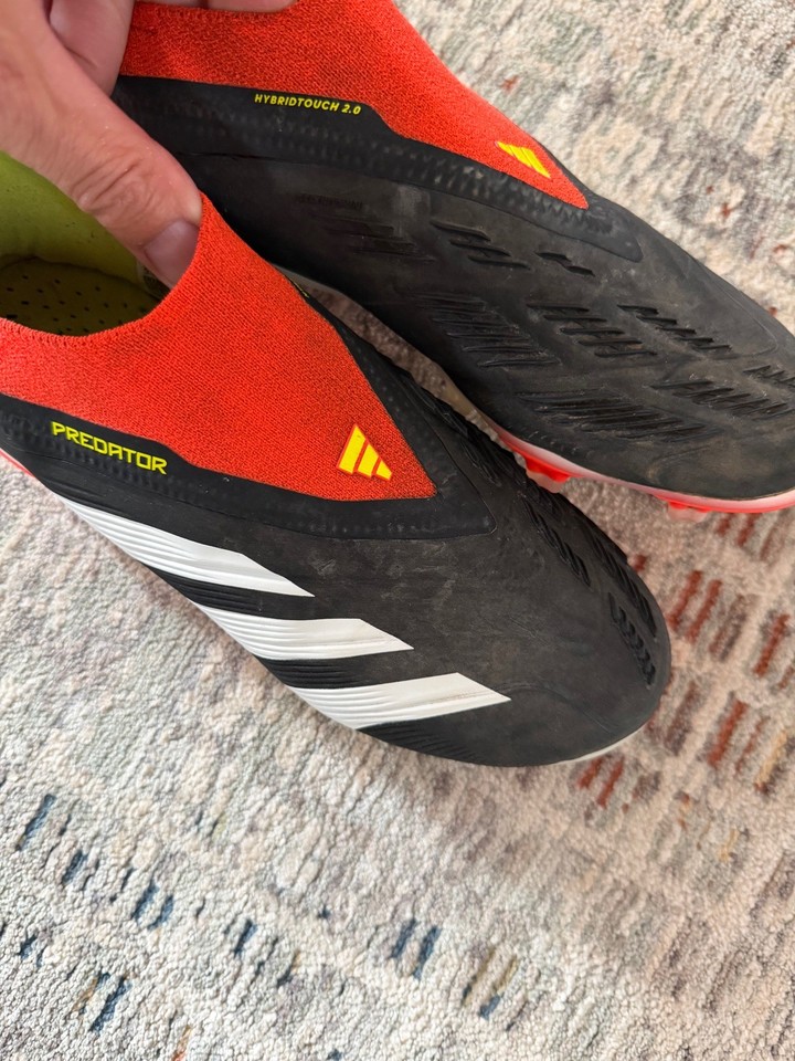 Adidas predator Elite LL Football Boots Boys Size 3 Black / Red ...