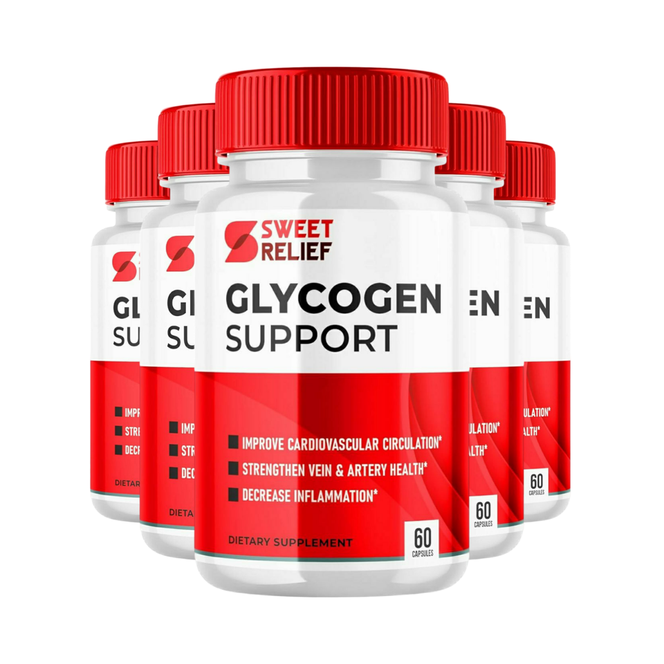 5-Pack Sweet Relief Glycogen Support Advanced Blood Support - 300 ...