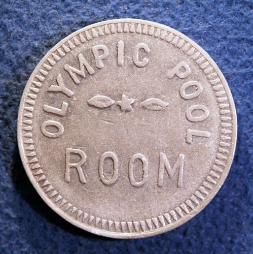 ATTRACTIVE maverick billiards token - Olympic Pool Room, GF 5¢ IM | eBay