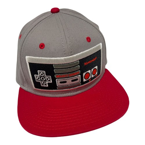 Nintendo Video Game Controller NES Official Snapback Gamer Hat Grey and ...