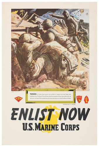 Enlist Now - US Marine Corps - Tarawa - WW2 Poster | eBay