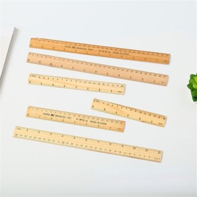 15/20/30cm Wooden Ruler, Flat Ruler Vintage Ruler Teaching Ruler ...