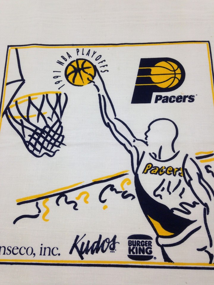 1991 NBA Playoffs Rally Towel Indiana Pacers Basketball Sports Souvenir ...