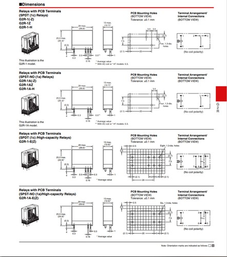 10PCS G2R-2A 12VDC General Purpose Relay 5A 250VAC 6 Pins DPST-NO 2 ...
