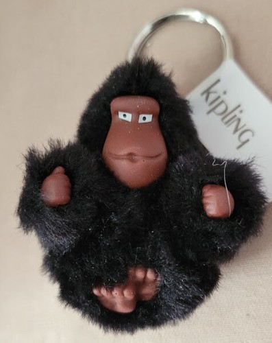 Kipling Fuzzy Black Gorilla Daniel Keychain Charm from Kichirou Lunch Bag NWT | eBay