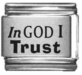 Clearly Charming In God I Trust Laser Italian Charm | eBay