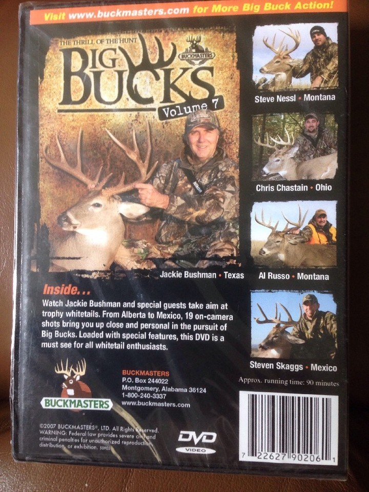 Buckmasters Thrill of the Hunt Big Bucks Volume 7 Deer Hunting DVD | eBay