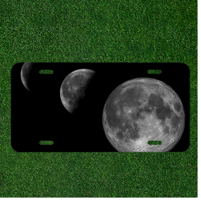 Custom Personalized License Plate Auto Tag With Amazing Moon Space ...
