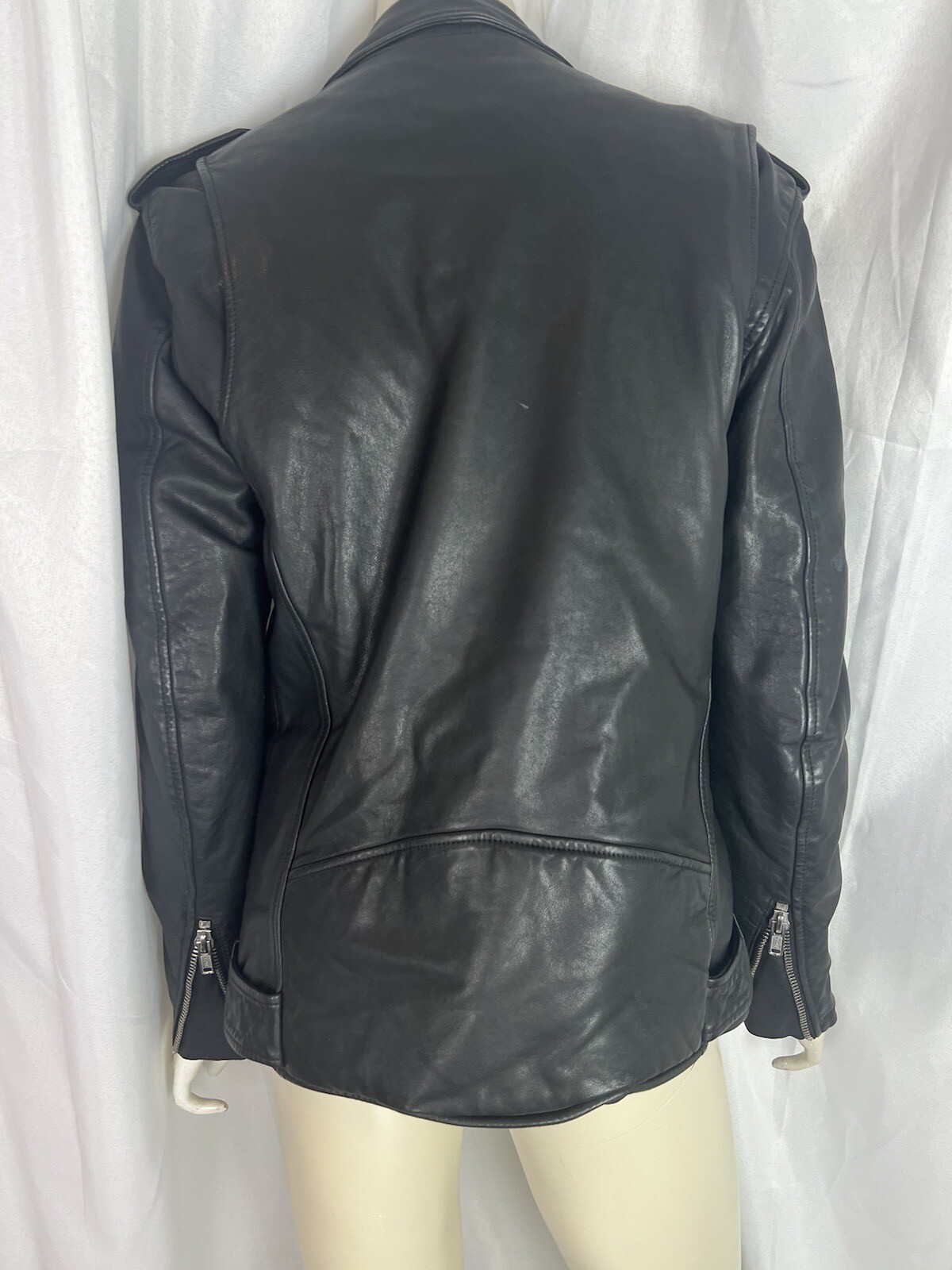 Christian Benner black leather moto jacket womens siz… - Gem