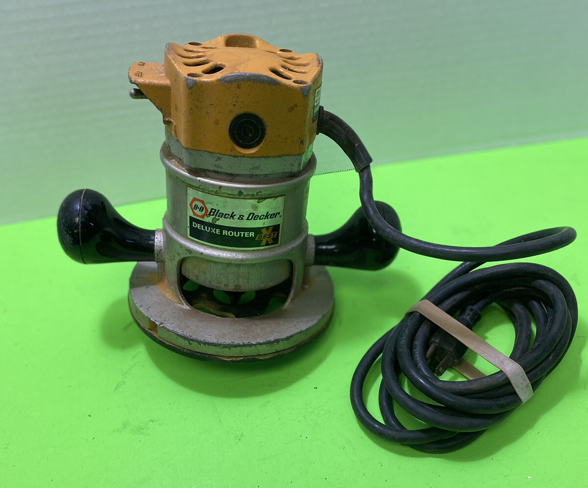 Classic Black & Decker 7616 Deluxe Fixed Base Router Good Working Order ...
