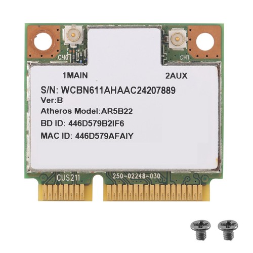 AR9462 AR5B22 WB222 Half PCIe 300 Mbit / S + Bluetooth4.0 WLan Wifi ...